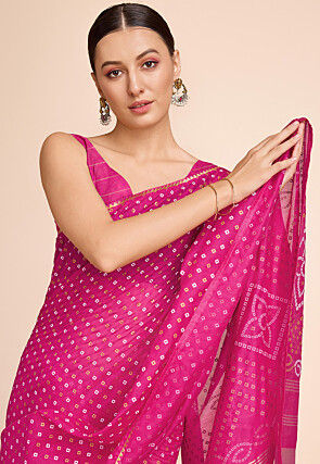 Gujarati Bandhani Sarees with Tie-dye Work | Utsav Fashion