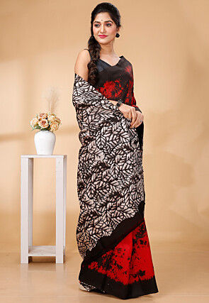 Batik Sarees, Batik Print Silk Sarees and Designs Online