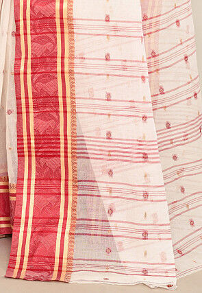 White Cotton Sarees: Buy Latest Designs Online | Utsav Fashion