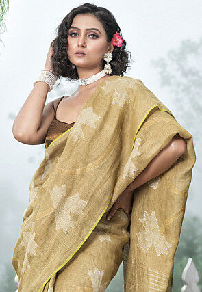 Beige Color Sarees: Buy Authentic Beige Sarees at Amazing Prices ...