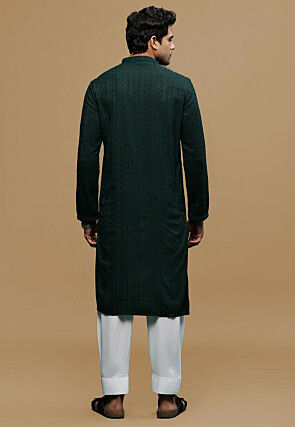 Men's Green Kurta Pajama: Buy Latest Men's Ethnic Wear Online | Utsav ...