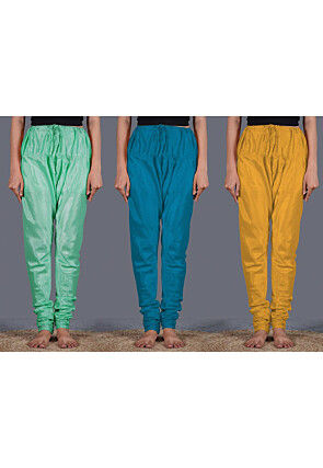 Buy Combo of Solid Color Shantoon Churidar in Multicolor Online ...
