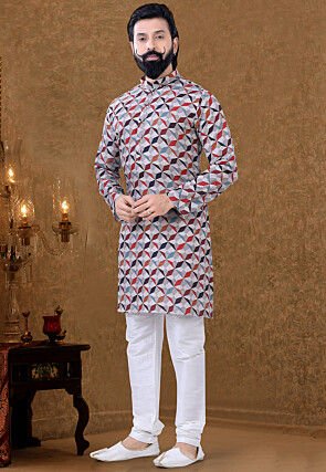 Buy Digital Printed Cotton Kurta Set in Pink Online : MUY562 - Utsav ...