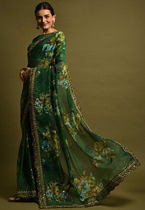 Pure Chiffon Sarees - Buy Latest Designer Chiffon Saree Online - Utsav ...