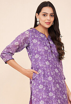 Purple Indo-Western Kurtas For Women: Buy Latest Designs Online | Utsav ...