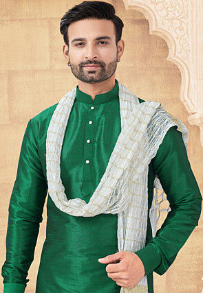 Men's Green Kurta Pajama: Buy Latest Men's Ethnic Wear Online | Utsav ...