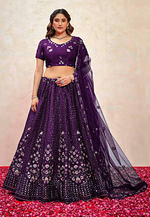 Buy Purple Lehenga Choli Online | Latest Designs & Looks