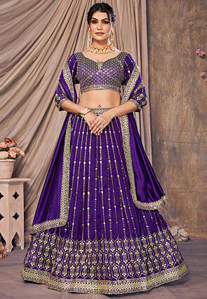 Buy Purple Lehenga Choli Online | Latest Designs & Looks