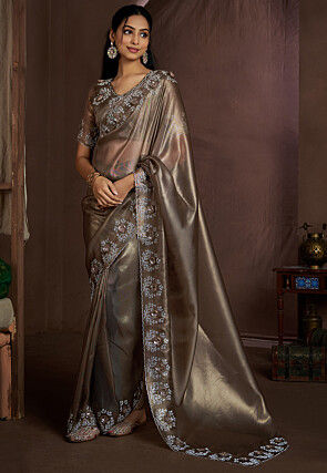 Golden Saree: A Vast Collection Of Golden Colour Sarees Online At Utsav ...