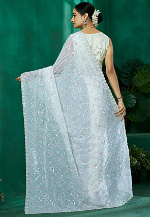 Pure Chiffon Sarees - Buy Latest Designer Chiffon Saree Online - Utsav ...