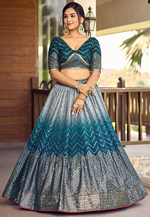 Buy Blue Color Lehenga Choli and Designs Online Shopping