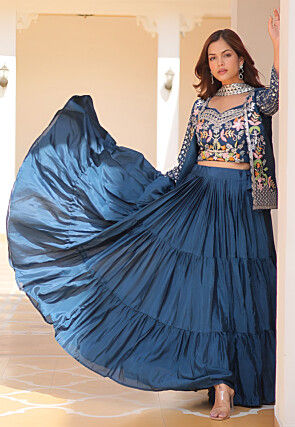 Buy Blue Color Lehenga Choli and Designs Online Shopping