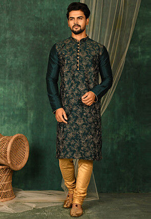 Men's Green Kurta Pajama: Buy Latest Men's Ethnic Wear Online | Utsav ...