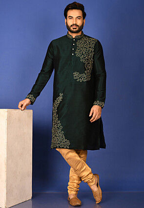 Men's Green Kurta Pajama: Buy Latest Men's Ethnic Wear Online | Utsav ...