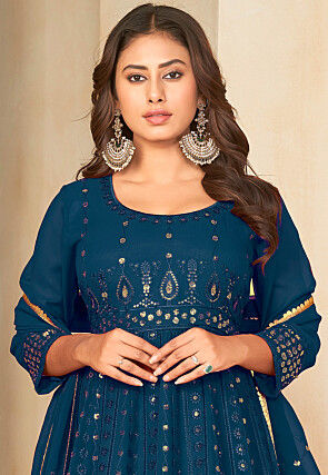 Blue Anarkali Suits & Salwar Kameez: Buy Online | Utsav Fashion
