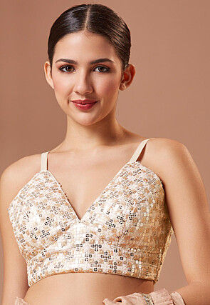 white sequins blouse