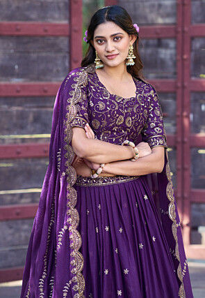 Buy Purple Lehenga Choli Online | Latest Designs & Looks