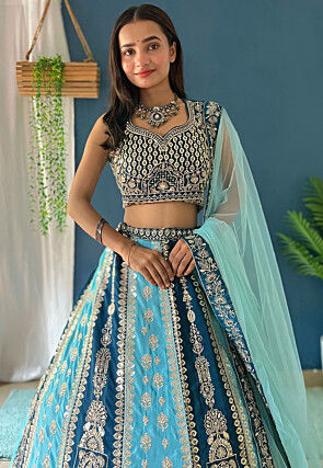 Buy Blue Color Lehenga Choli and Designs Online Shopping