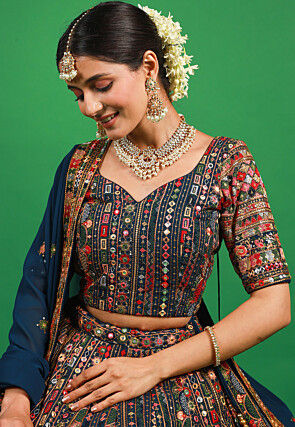 Georgette Lehenga | Buy Desiger Georgette Lehenga Choli Online
