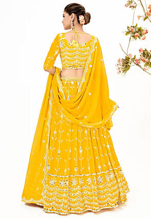 Yellow Lehenga Cholis: Buy Latest Indian Designer Yellow Ghagra Choli ...