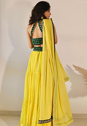 Yellow Lehenga Cholis: Buy Latest Indian Designer Yellow Ghagra Choli ...