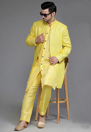 Yellow - Sherwani - Ethnic Wear for Men: Buy Latest Indian Outfits for ...
