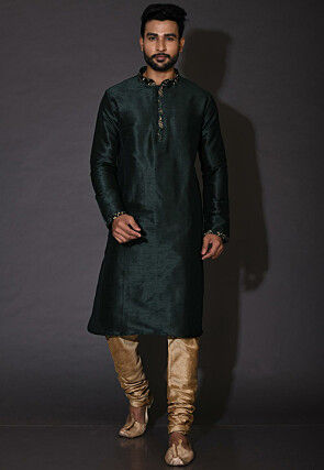 Men's Green Kurta Pajama: Buy Latest Men's Ethnic Wear Online | Utsav ...