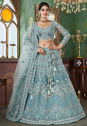 Buy Blue Color Lehenga Choli and Designs Online Shopping