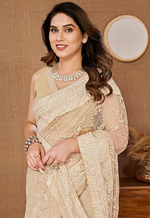 Beige Color Sarees: Buy Authentic Beige Sarees at Amazing Prices ...