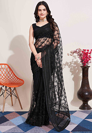 Black - Net - Buy Sarees (Saris) Online in Latest and Trendy Designs