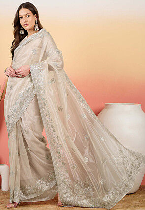 Silver Sarees | Buy Silver Colour Designer Sarees Online