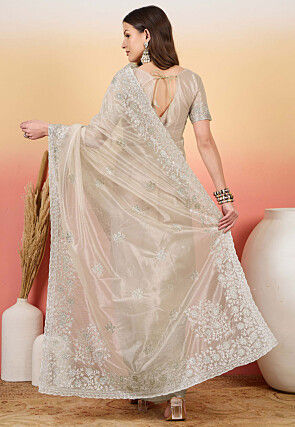 Silver Sarees | Buy Silver Colour Designer Sarees Online