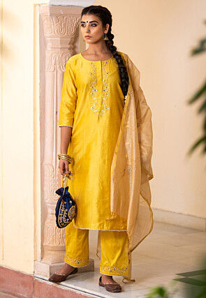 Yellow Pakistani Suits & Salwar Kameez: Buy Online | Utsav Fashion