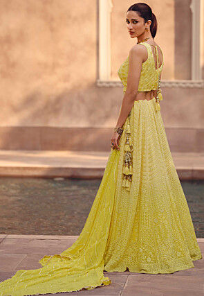 Yellow Lehenga Cholis: Buy Latest Indian Designer Yellow Ghagra Choli ...