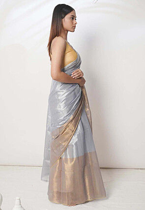 Silver Sarees | Buy Silver Colour Designer Sarees Online