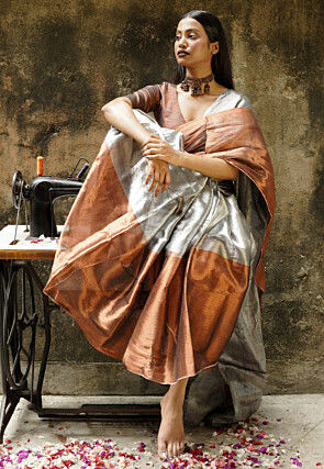 Silver Sarees | Buy Silver Colour Designer Sarees Online