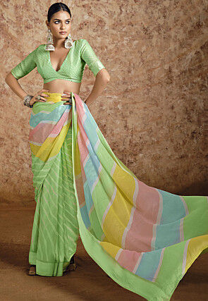Pure Chiffon Sarees - Buy Latest Designer Chiffon Saree Online - Utsav ...