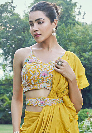 Pre Stitched Sarees: Shop Pre Stitched Sari Online at Utsav Fashion