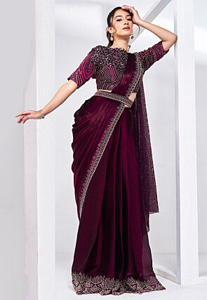 Pre Stitched Sarees: Shop Pre Stitched Sari Online at Utsav Fashion