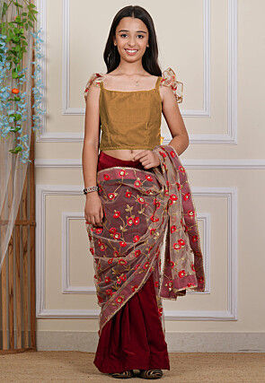 Buy Kids Sarees Online, Sarees for Kids, Kids Sari with Blouse