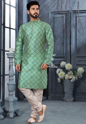 Men's Green Kurta Pajama: Buy Latest Men's Ethnic Wear Online | Utsav ...