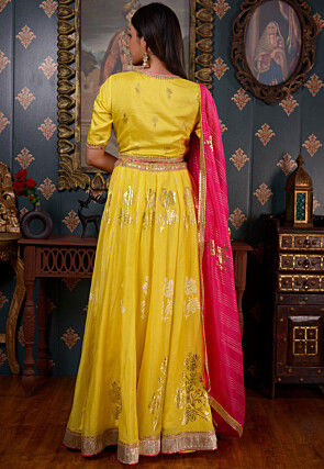 Yellow Lehenga Cholis: Buy Latest Indian Designer Yellow Ghagra Choli ...