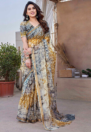 Cotton Printed Sarees: Buy Latest Designs Online | Utsav Fashion