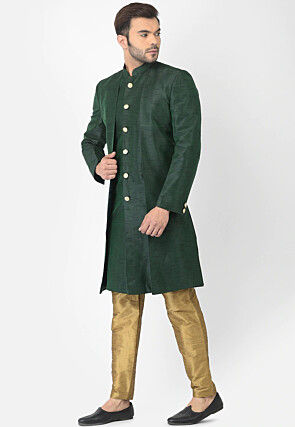 Buy Latest Designer Green Sherwani Indian Wear for Men Online - Utsav ...