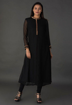 Buy Solid Color Bhagalpuri Silk Kurta in Old Gold Online : TUC522 ...