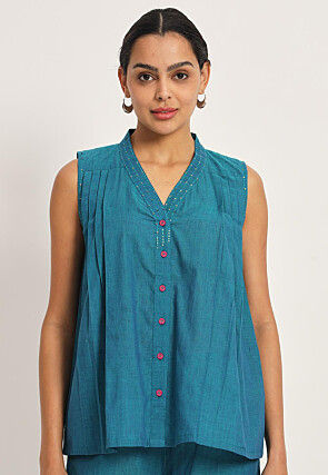 Blue Indo-Western Women's Tunics: Buy Latest Designs Online | Utsav Fashion