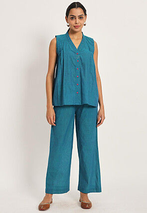 Blue Indo-Western Women's Tunics: Buy Latest Designs Online | Utsav Fashion