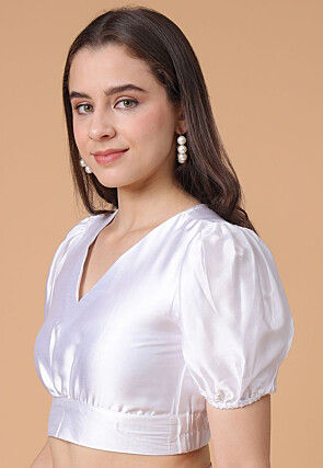 White - Ethnic Blouses: Buy Indian Saree Blouse Designs from Largest ...