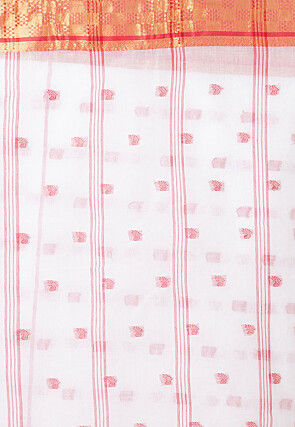 White Cotton Sarees: Buy Latest Designs Online | Utsav Fashion