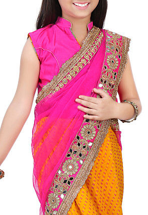 Buy Kids Sarees Online, Sarees for Kids, Kids Sari with Blouse
